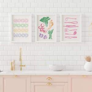 Kitchen Gallery Wall Set | 10 Printables | Digital Art Download | Cute ...