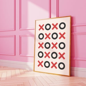 XOXO Print | Digital Art Download | Cute Valentine's Print | Retro Hug ...