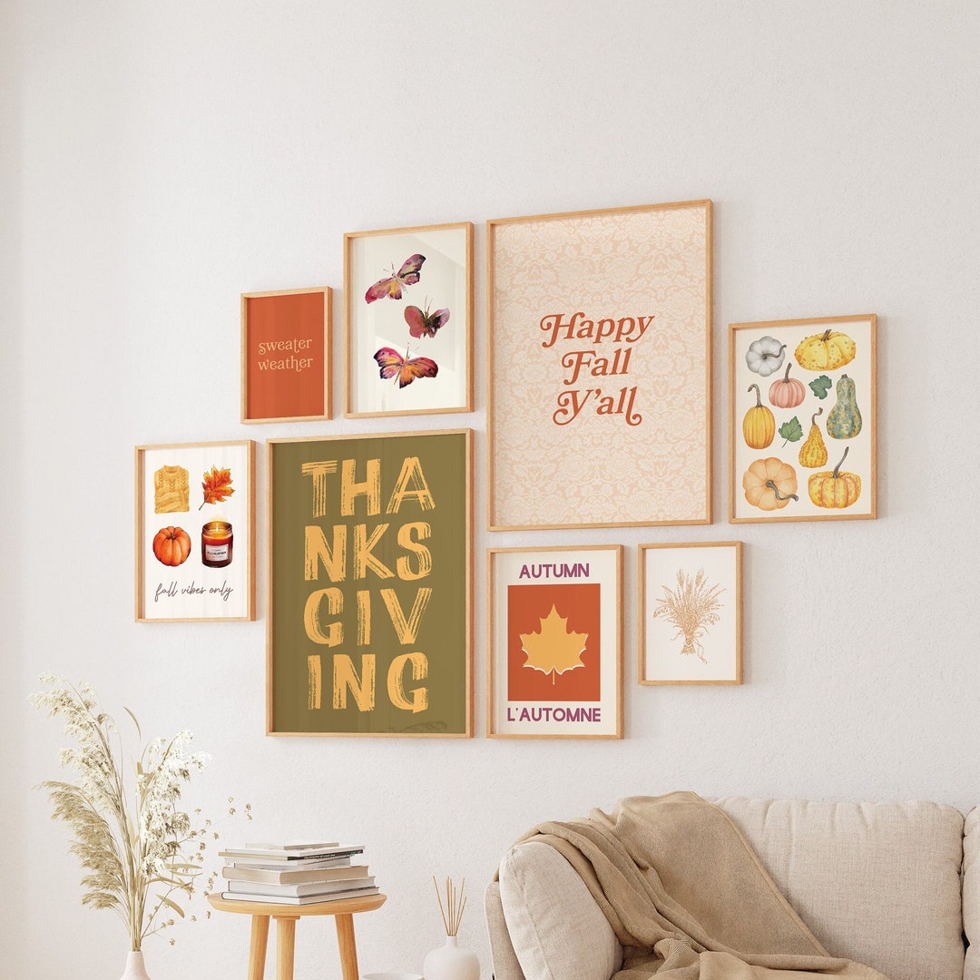 Thanksgiving Gallery Wall | Digital Art Download | 10 Printables ...