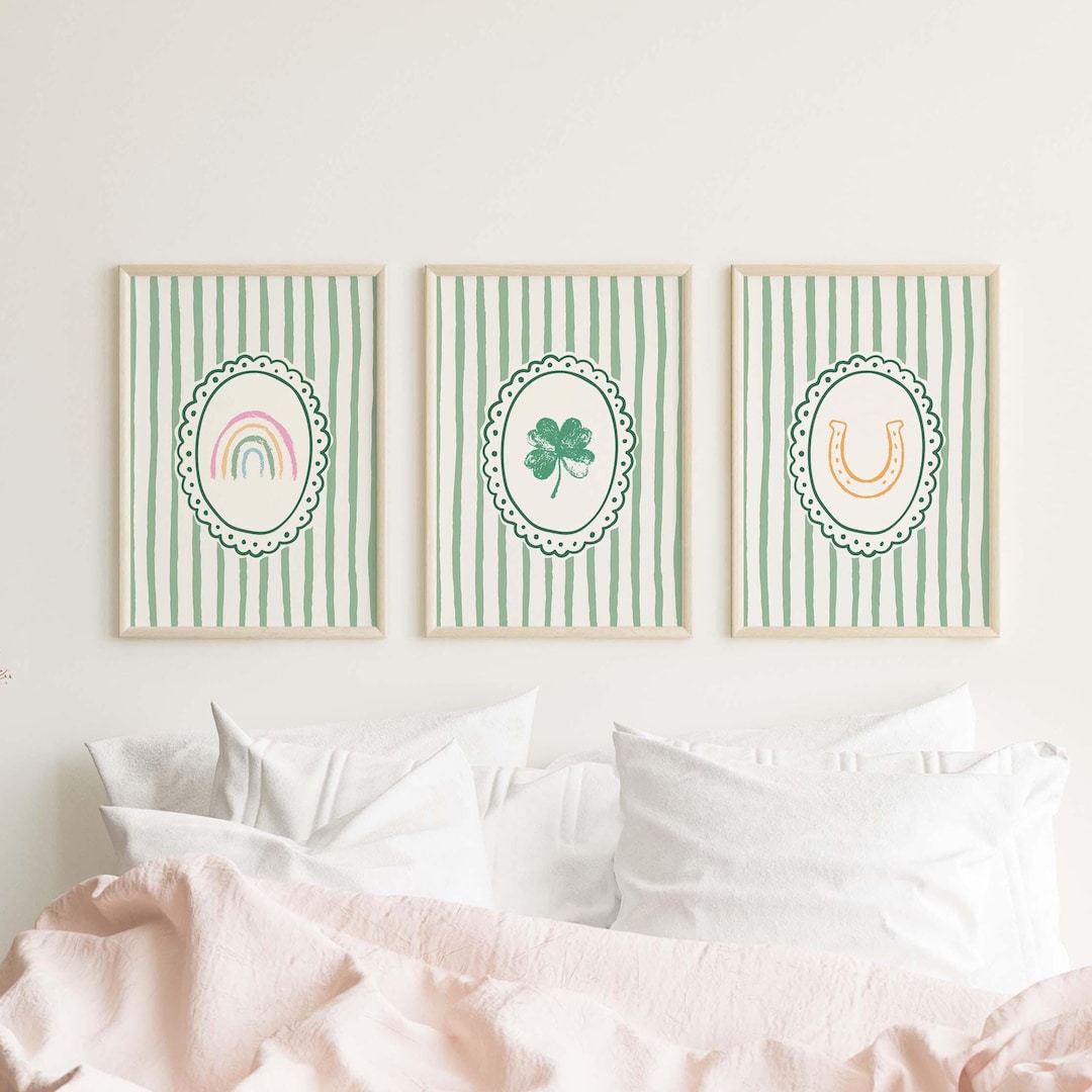 Whimsical St. Patrick's Day Prints, Digital Art Download, Trendy ...