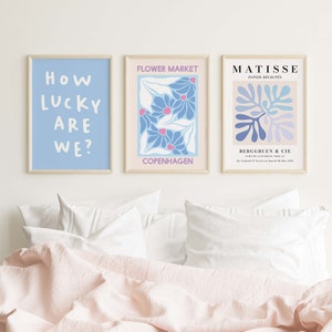 Blue Gallery Wall Set, Digital Art Download, 10 Printables, Floral ...