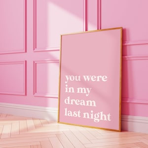 Dream Quote Print | Digital Art Download | Minimal Pink Typography ...