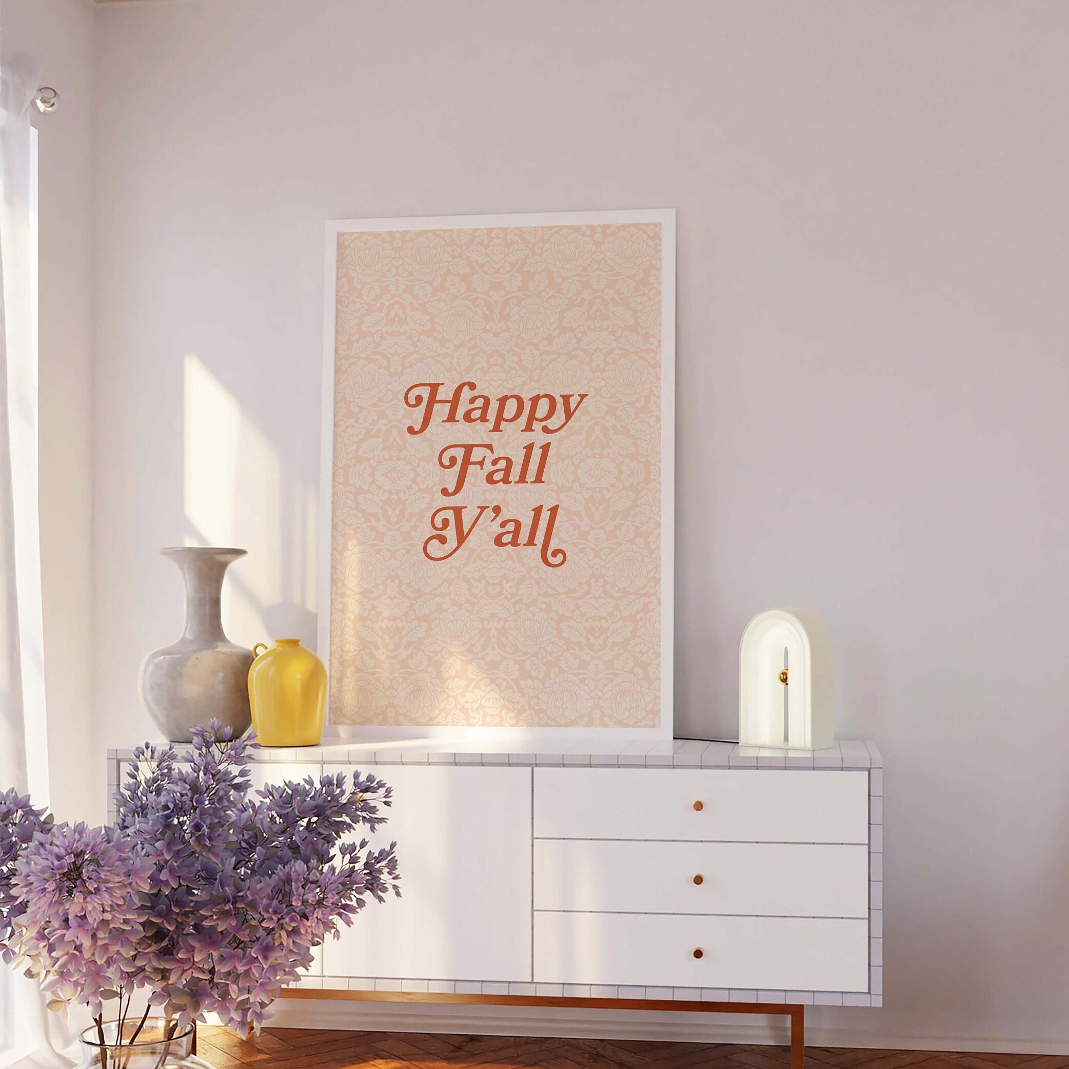 Happy Fall Y'all Print | Digital Art Download | Funny Fall Wall Print ...