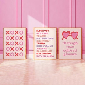 Valentine's Day Gallery Wall, Digital Art Download, 10 Printables, Cute ...