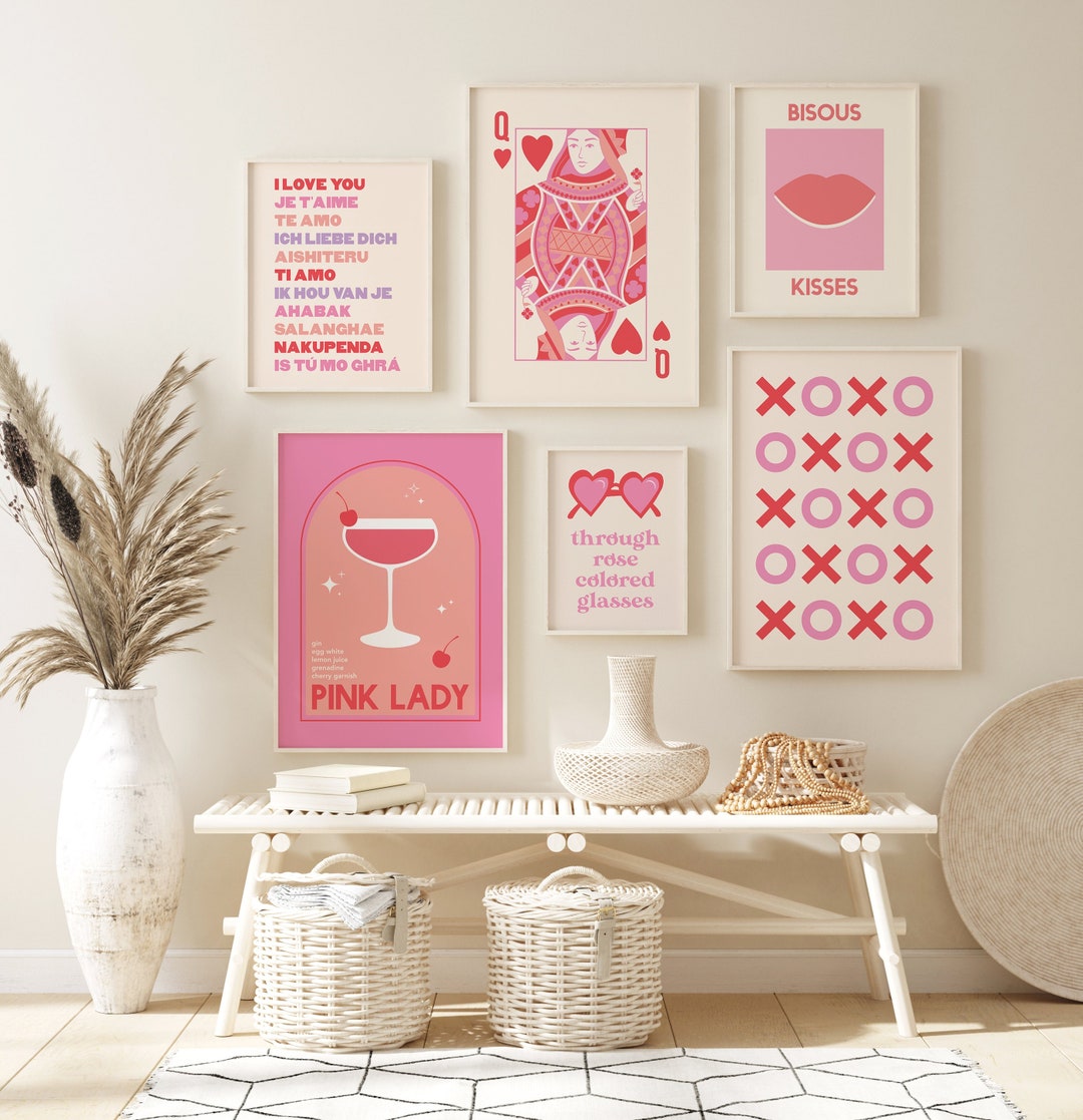 Set of 6 Valentine's Day Gallery Wall Digital Art - Etsy