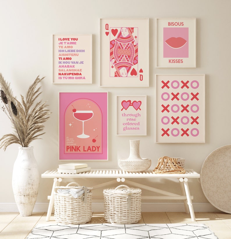 Set of 6 Valentine's Day Gallery Wall Digital Art - Etsy