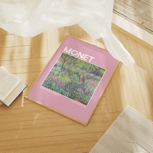 Monet Exhibition Print | Digital Art Download | Pink Claude Monet ...