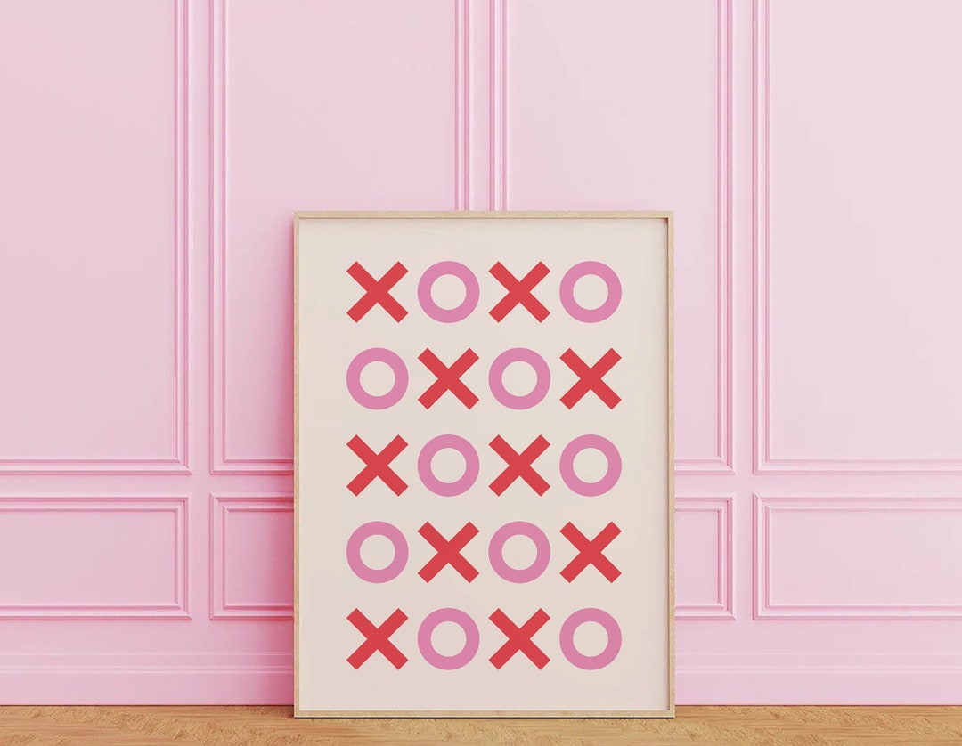 XOXO Print Digital Art Download Cute Valentine's Print - Etsy