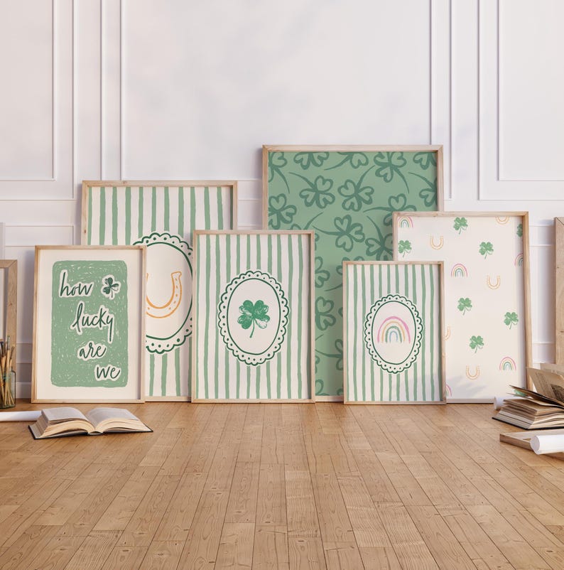 St. Patricks Day Gallery Wall Mega Bundle, Digital Art Download, 20 ...