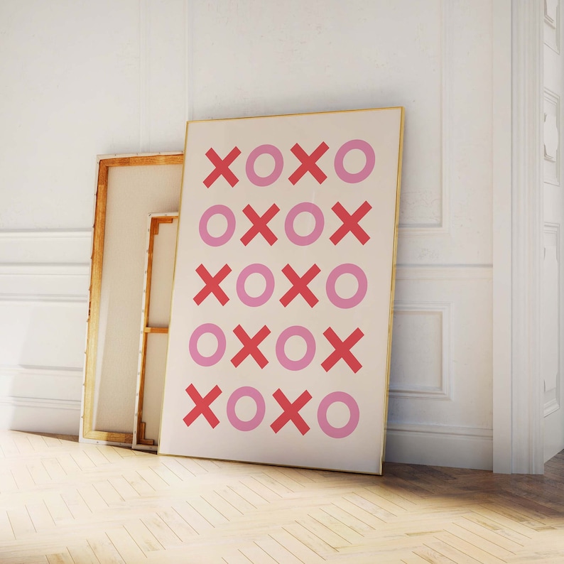 XOXO Print | Digital Art Download | Cute Valentine's Print | Retro Hug ...