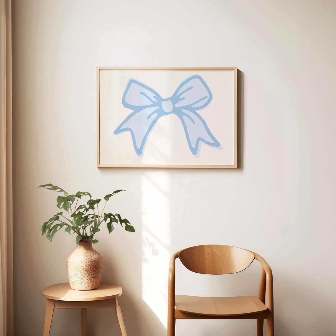 Ribbon Bow Print | Digital Art Download | Balletcore Wall Art | Cute ...