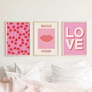 Valentine's Day Gallery Wall, Digital Art Download, 10 Printables, Cute ...