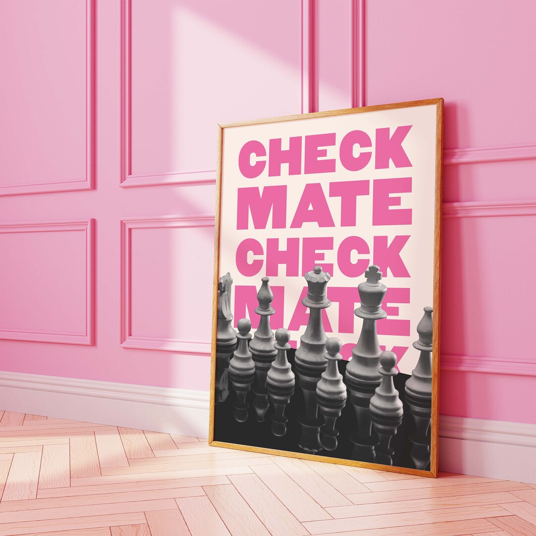Checkmate Schach Druck | Digitale Kunst Download | Trendige Schach Wand ...