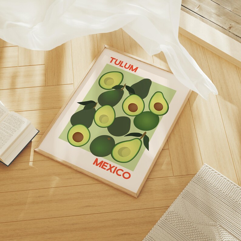 Avocado Tulum Mexico Print, Digital Art Download, Avocados Fruit Market ...
