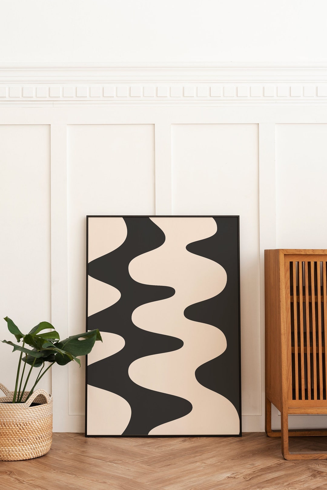 Black Abstract Print Digital Art Download Trendy Neutral - Etsy
