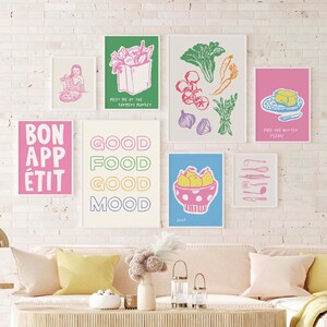 Kitchen Gallery Wall Set | 10 Printables | Digital Art Download | Cute ...