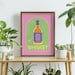Whiskey Cocktail Print Digital Art Download Cute Pink - Etsy