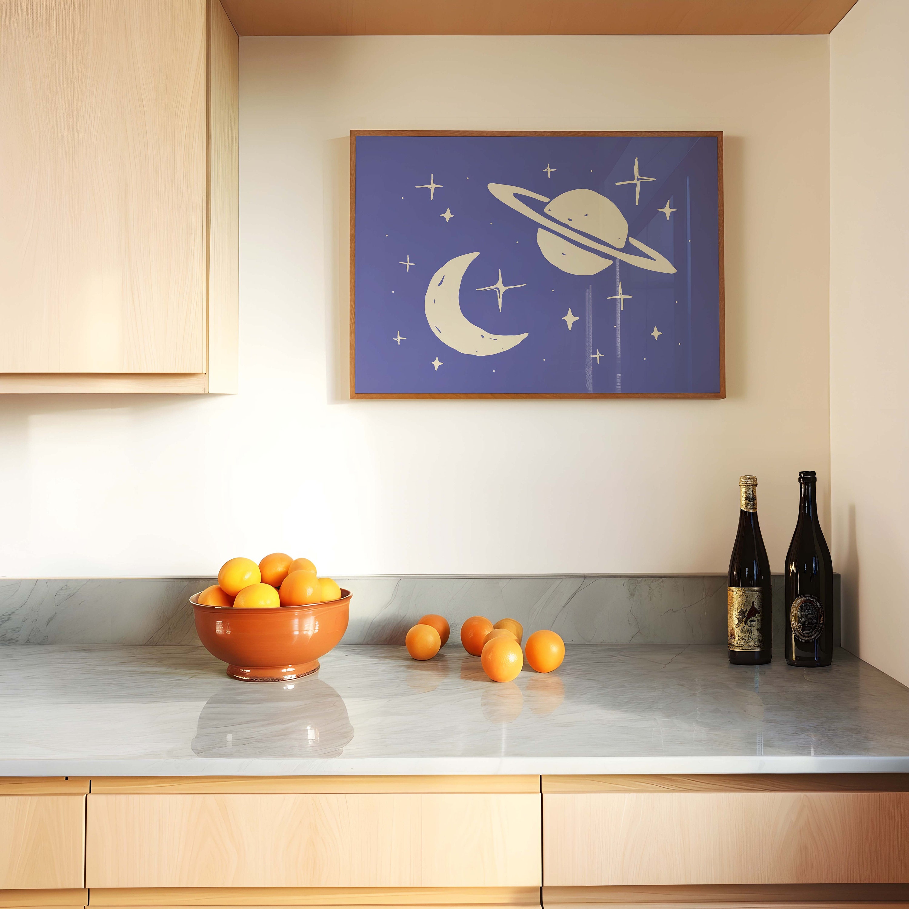 Outer Space Print | Digital Art Download | Cute Stars and Planets Art ...