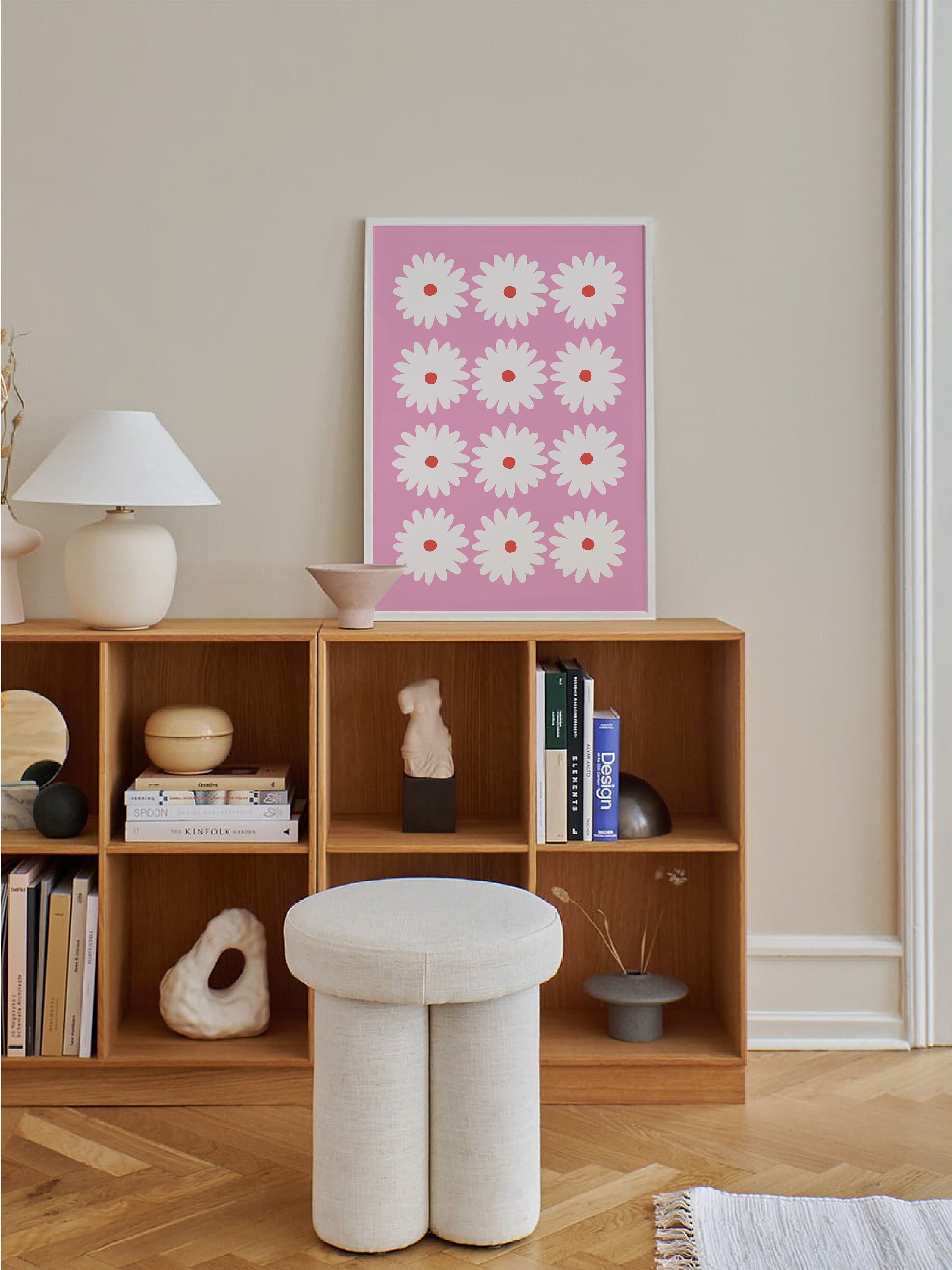 Pink Daisy Print Digital Art Download Flower Printable - Etsy