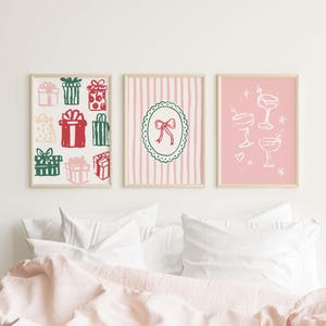 Whimsical Christmas Gallery Wall, Digital Art Download, 10 Printables ...