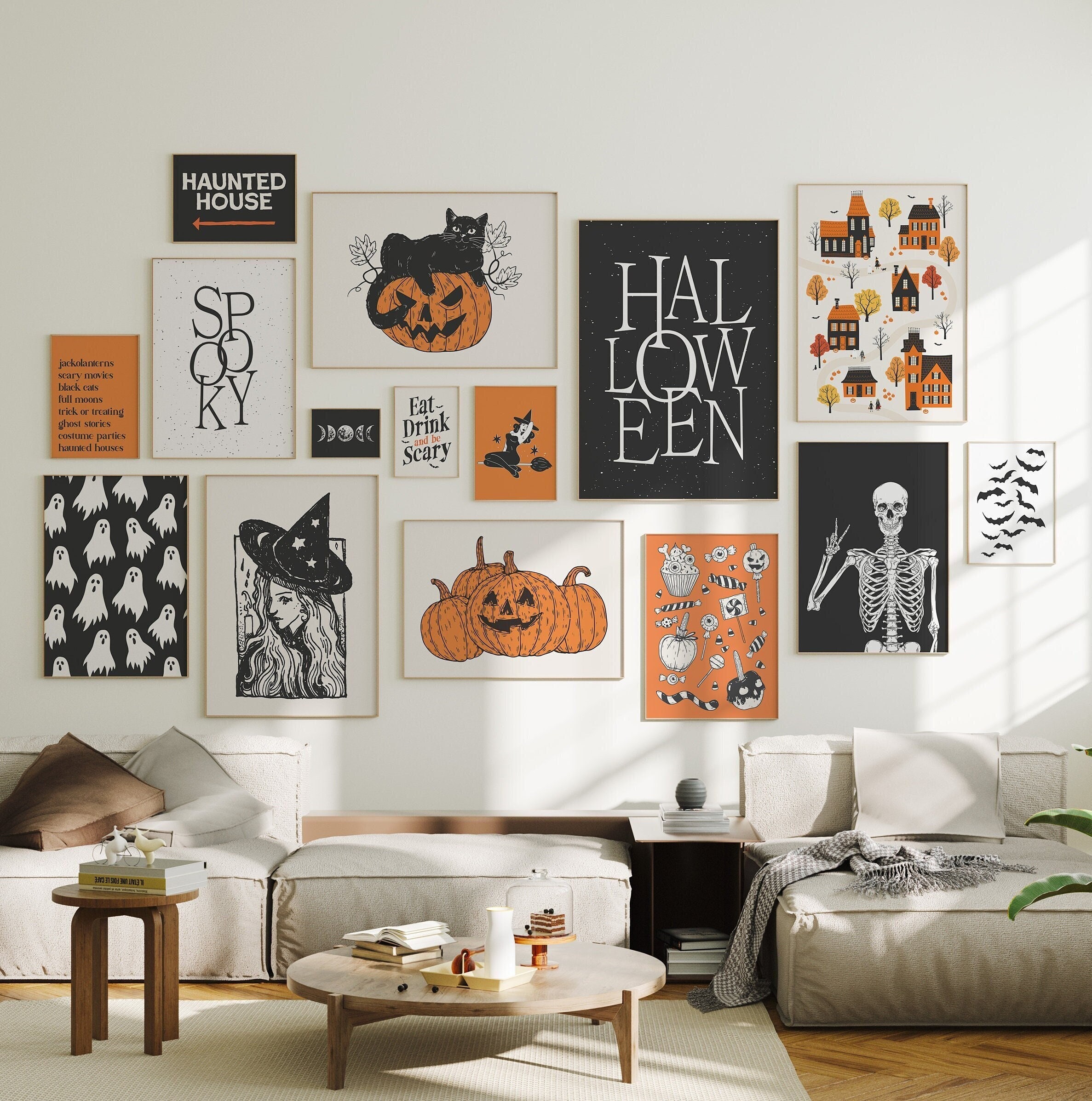 Halloween Wall Art Mega Bundle, Digital Art Download, 30+ Printables ...