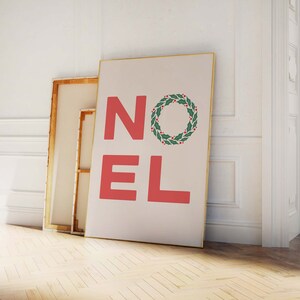 Noel Print | Digital Art Download | Classic Christmas Decor | Cute ...