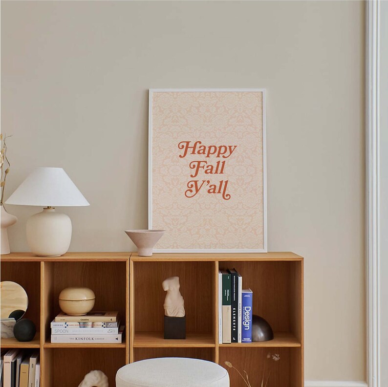 Happy Fall Y'all Print | Digital Art Download | Funny Fall Wall Print ...