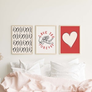 Valentine's Day Gallery Wall, Digital Art Download, 10 Printable, Cute ...
