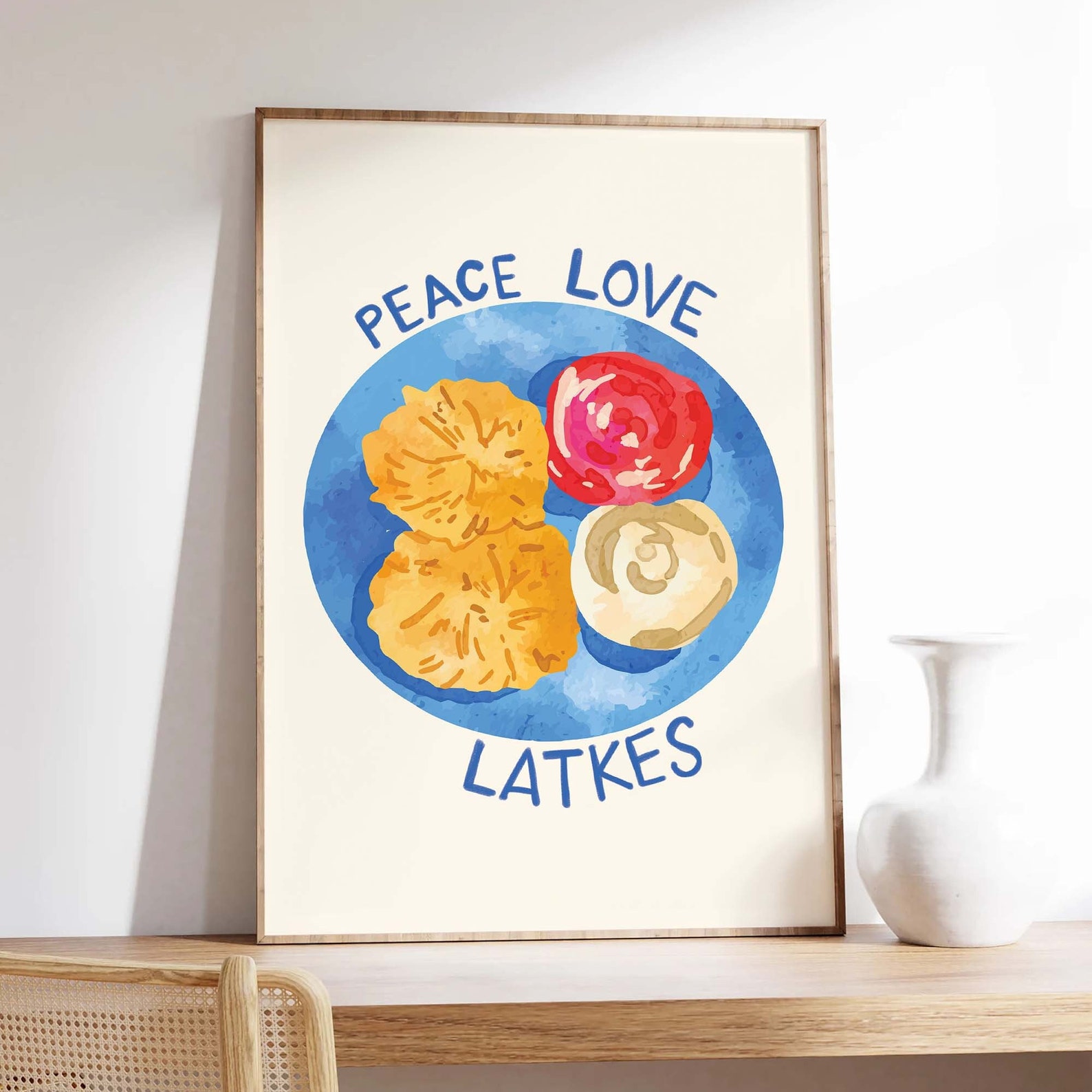Hanukkah Gallery Wall | Digital Art Download | 10 Printables | Cute ...