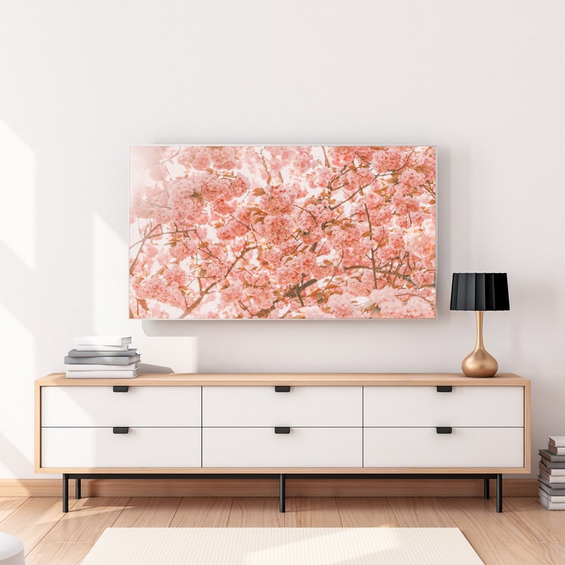 Samsung TV Frame Digital Art Download | Pink Cherry Blossom Flower ...