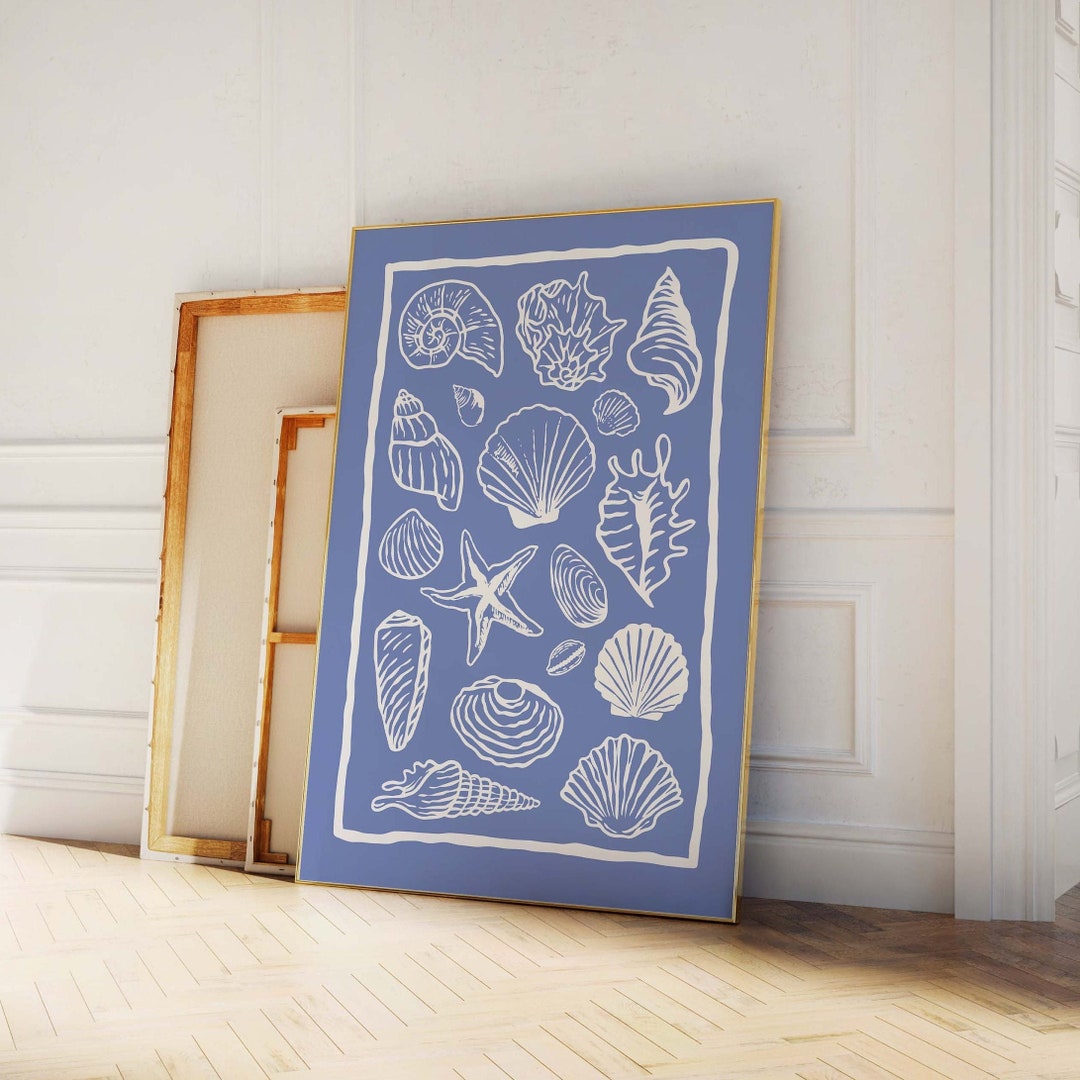 Seashells Print | Digital Art Download | Cute Summer Art Print | Girly ...