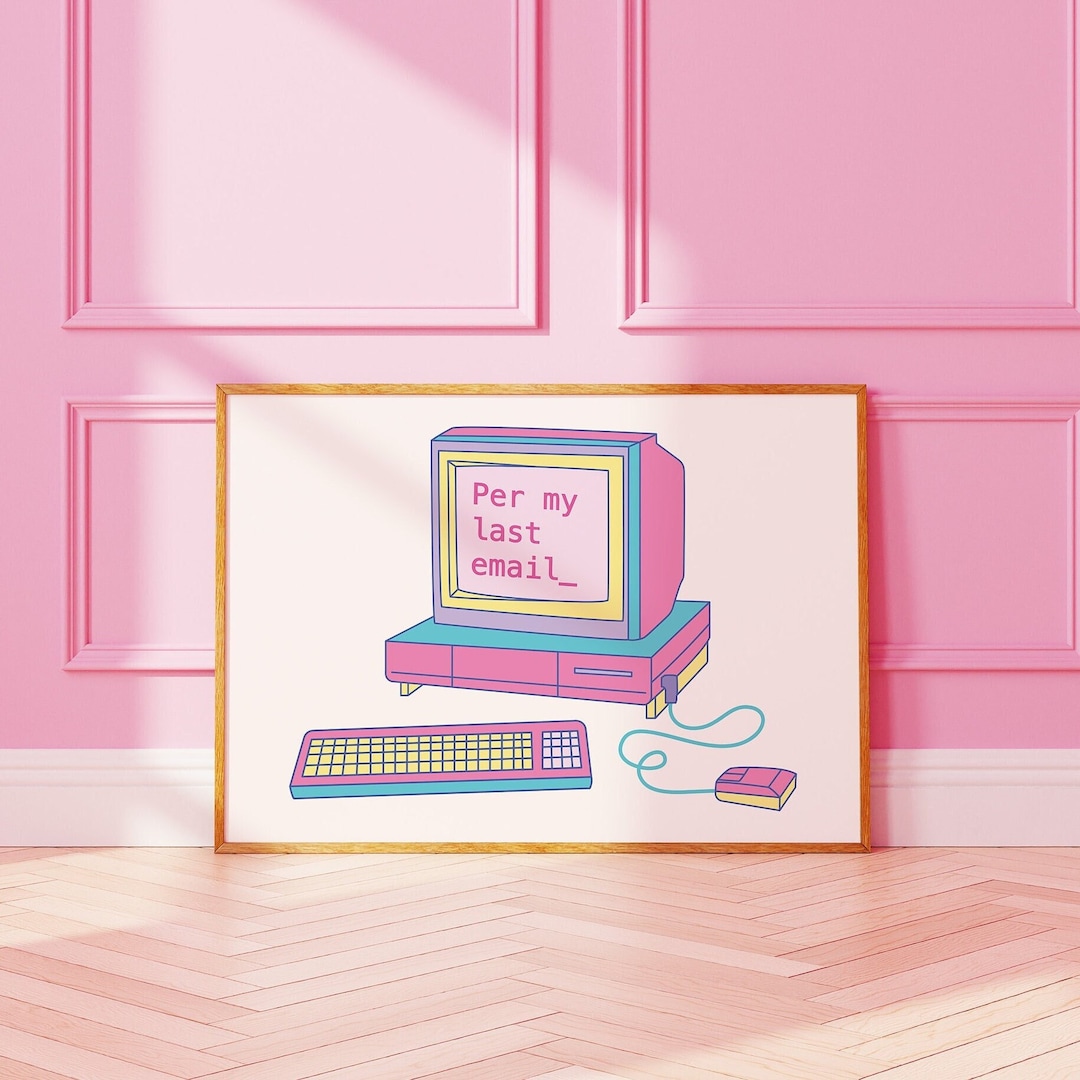Per My Last Email Print | Digital Art Download | Cute Computer Art ...