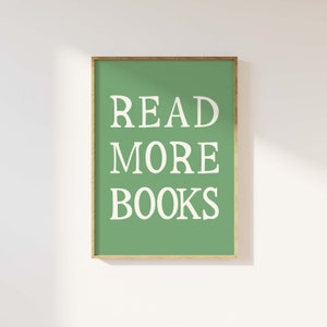 Read More Books Print | Digital Art Download | Cute Library Decor ...