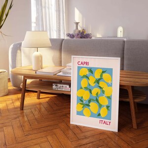 Lemons Capri Italy Print | Digital Art Download | Lemon Fruit Market ...