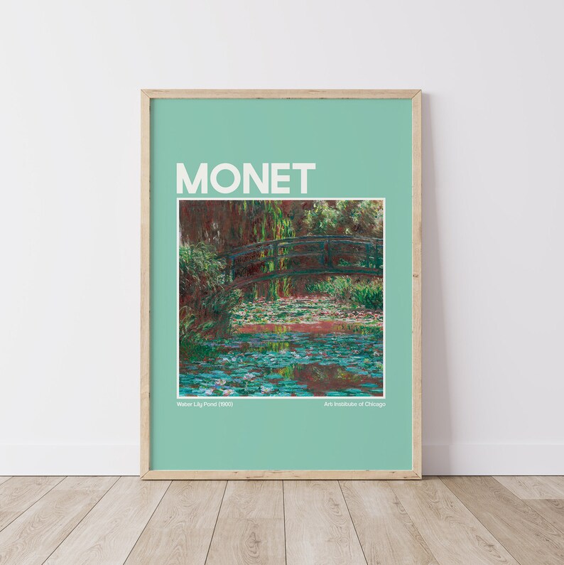 Monet Exhibition Print | Digital Art Download | Green Claude Monet ...