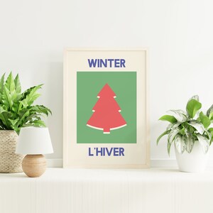 Set of 6 Christmas Gallery Wall Digital Art Download Colorful Christmas ...