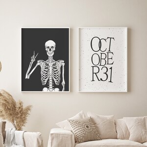 Halloween Gallery Wall Set, Digital Art Download, 10 Printables, Spooky ...