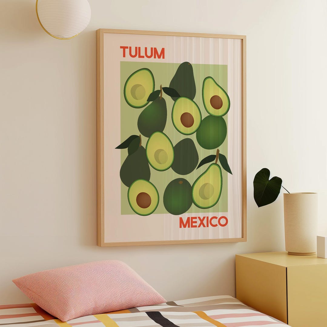Avocado Tulum Mexico Print, Digital Art Download, Avocados Fruit Market ...