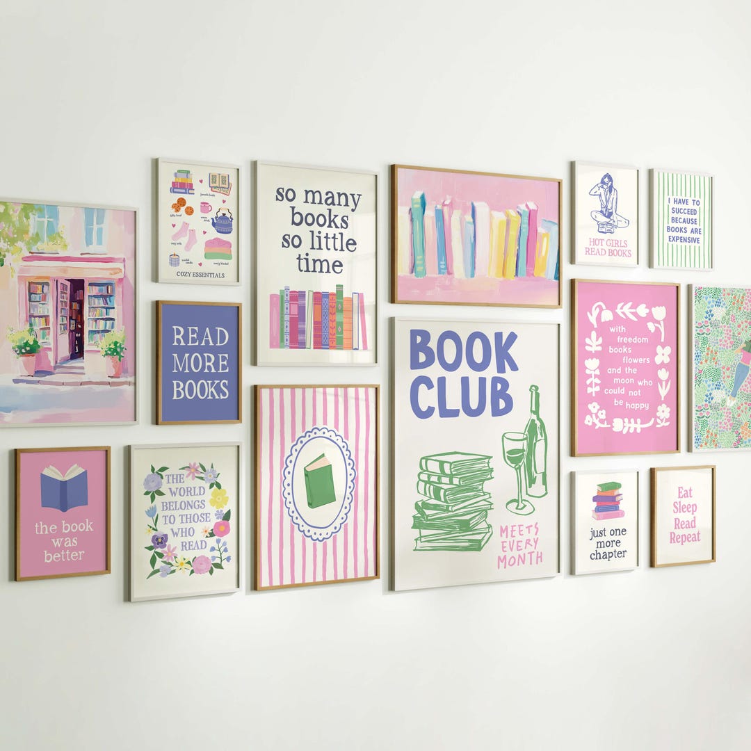 Book Lover Wall Art Mega Bundle, Digital Download, 35+ Printables, Book ...