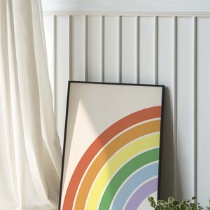 Rainbow Print | Digital Art Download | Minimal Boho Rainbow Art ...