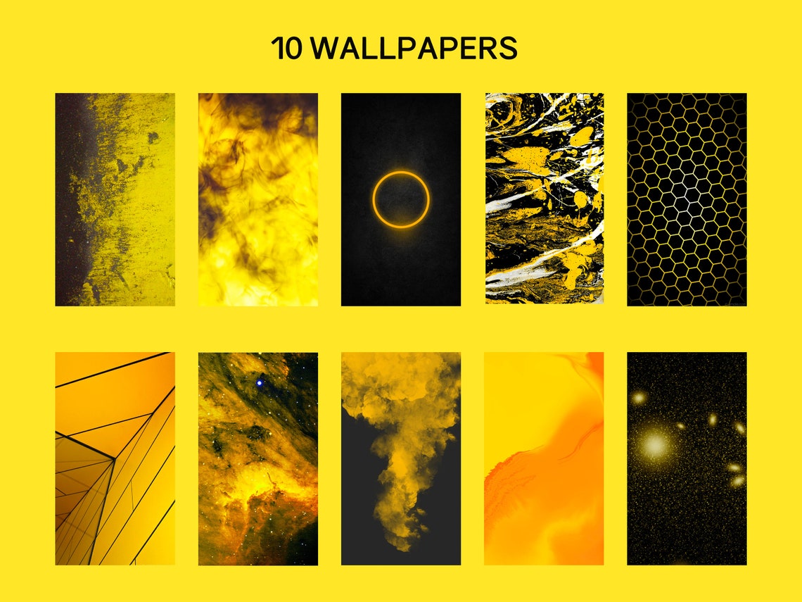 Ios Yellow App Icons 230 Yellow and Black Minimal Ios 14 - Etsy