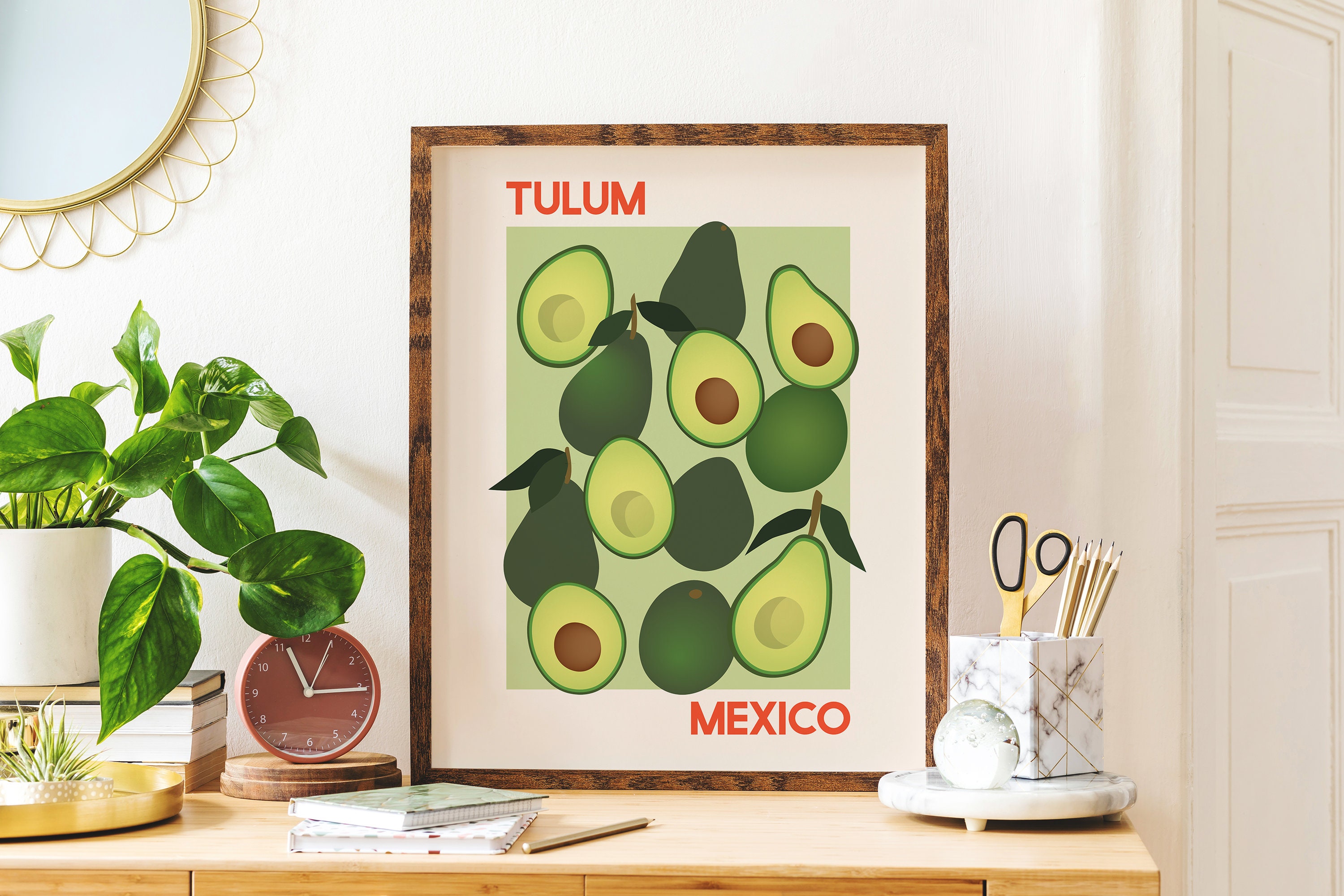 Avocado Tulum Mexico Print Digital Art Download Avocados | Etsy