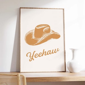 Cowboy Hat Print Digital Art Download Yeehaw Cowgirl Print - Etsy