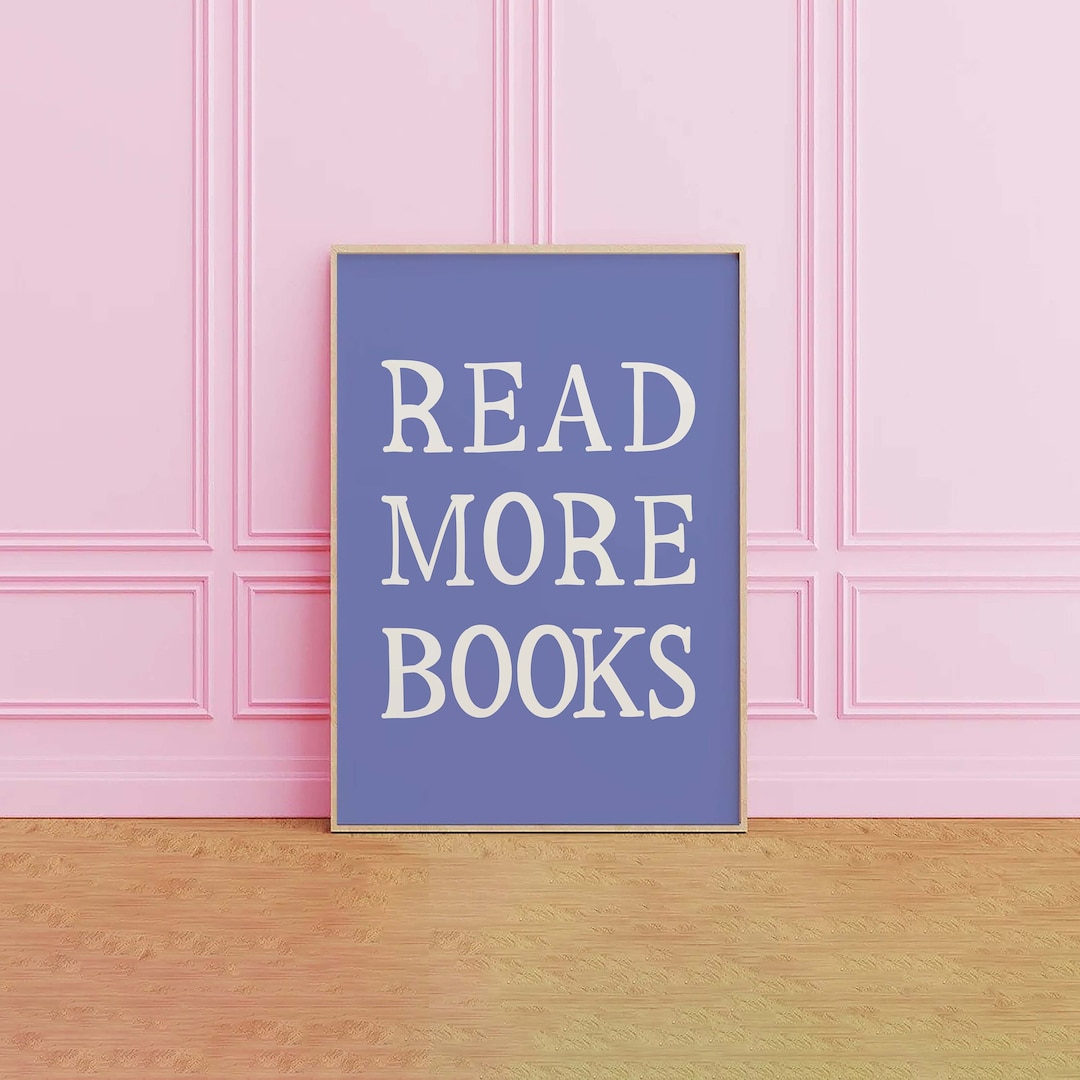Read More Books Print | Digital Art Download | Cute Library Decor ...