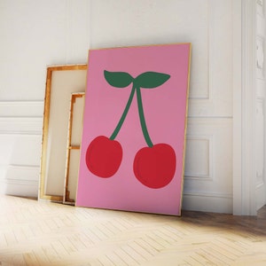 Cherry Print | Digital Art Download | Fruit Wall Art | Kitchen Art ...