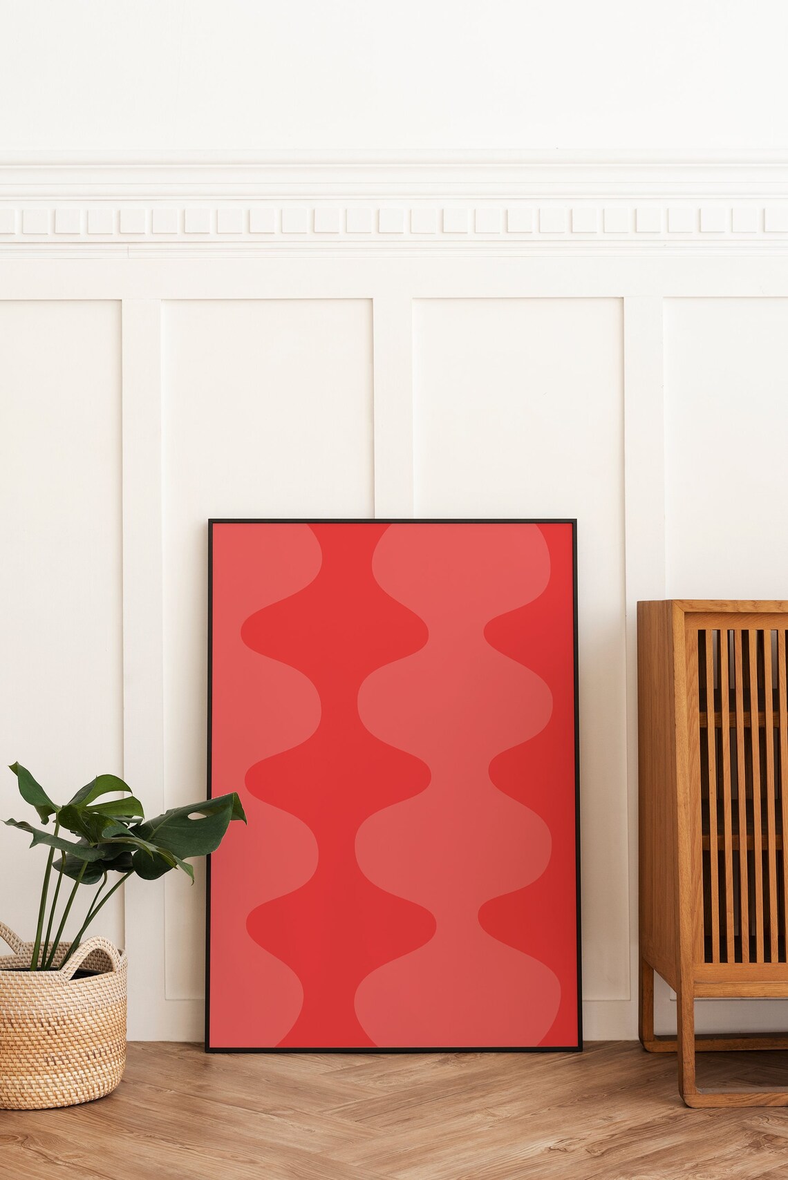 Red Abstract Print Digital Art Download Trendy Red Purple - Etsy