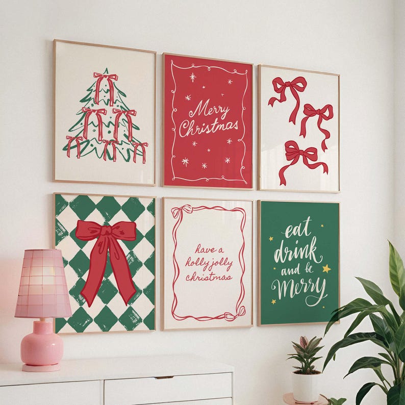 Whimsical Christmas Wall Art Mega Bundle, Digital Download, 30 ...