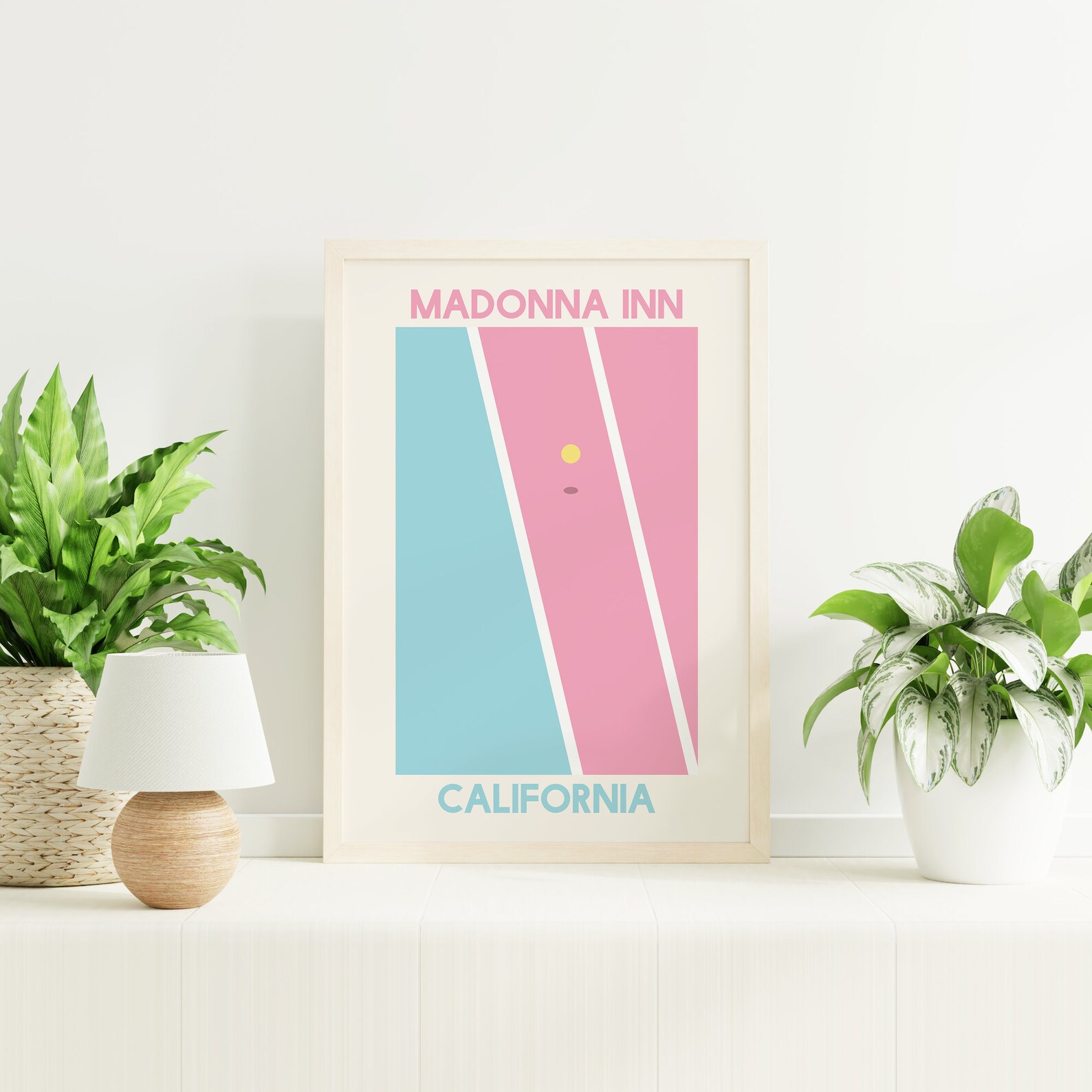 Set of 6 Pink and Blue Print Gallery Wall Digital Art | Etsy