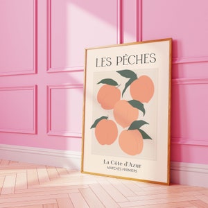 Peaches Print | Digital Art Download | Peach Fruit Market Botanical ...