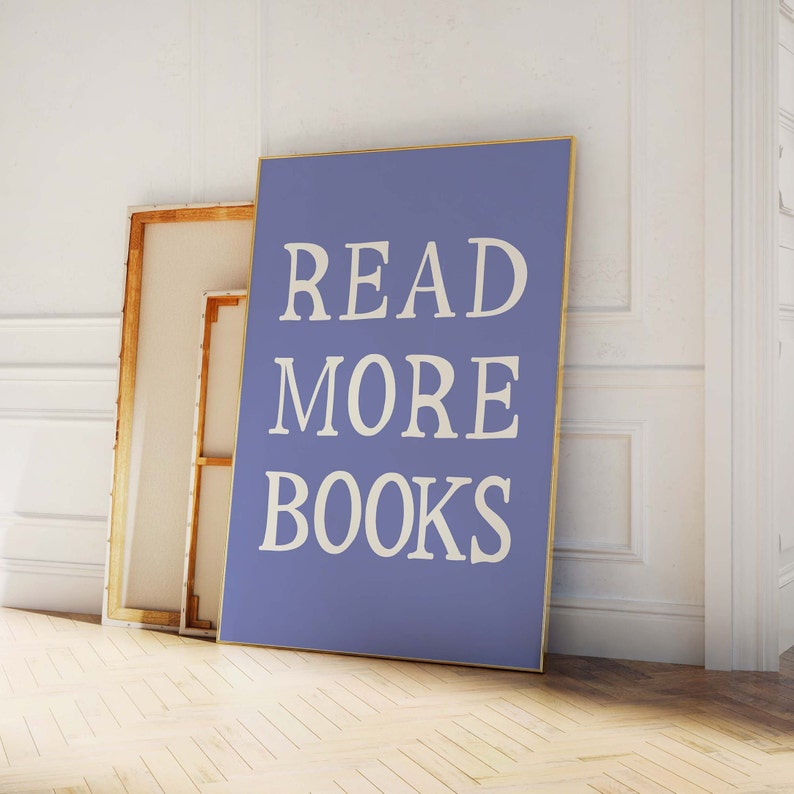 Read More Books Print | Digital Art Download | Cute Library Decor ...